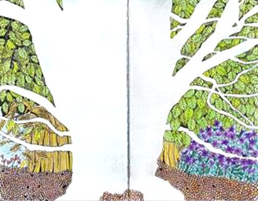 Tree, negative space, copyright 2019, Evelyn Grala – Nature Artists' Guild